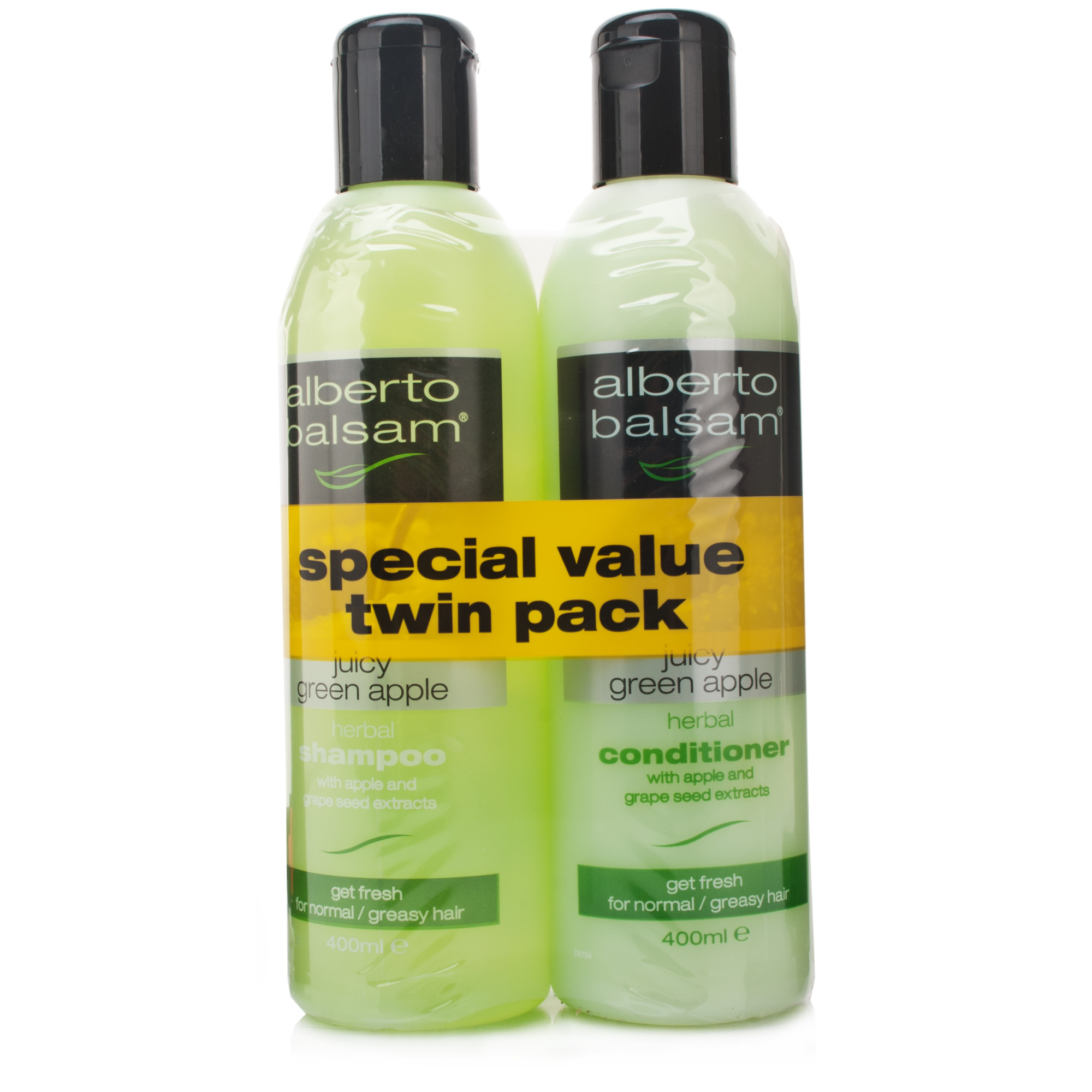 Alberto Balsam Juicy Green Apple Shampoo & Conditioner Twin Pack ...