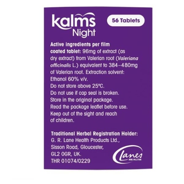 Buy Kalms Night 56 Tablets Chemist Direct