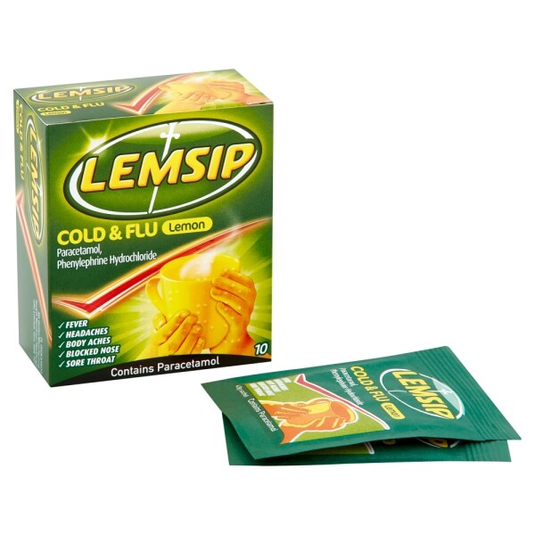 Buy Lemsip Cold And Flu Lemon Sachets Chemist Direct