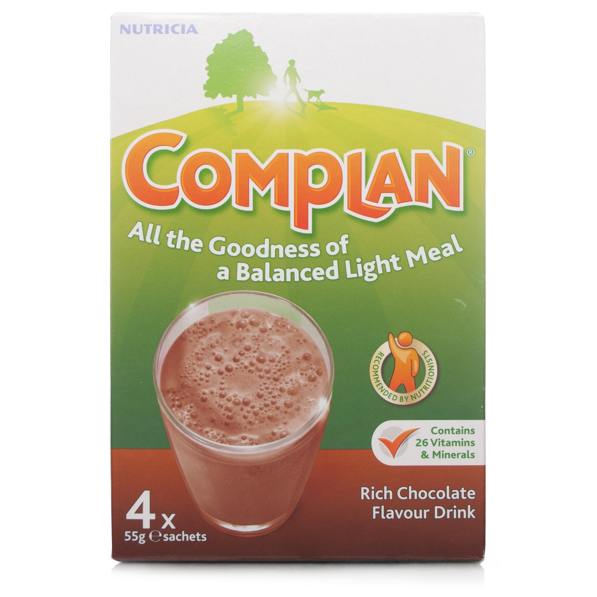 Complan Chocolate 4 x 57g Sachets| Meal Replacement | Chemist Direct